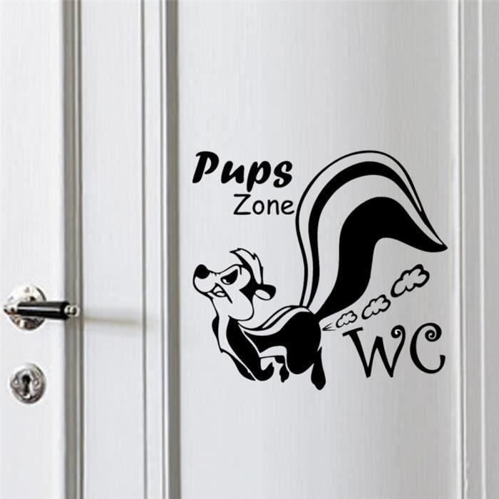 De Chiots Zone Stickers Muraux Toilettes Wc Westroom Décorations ...