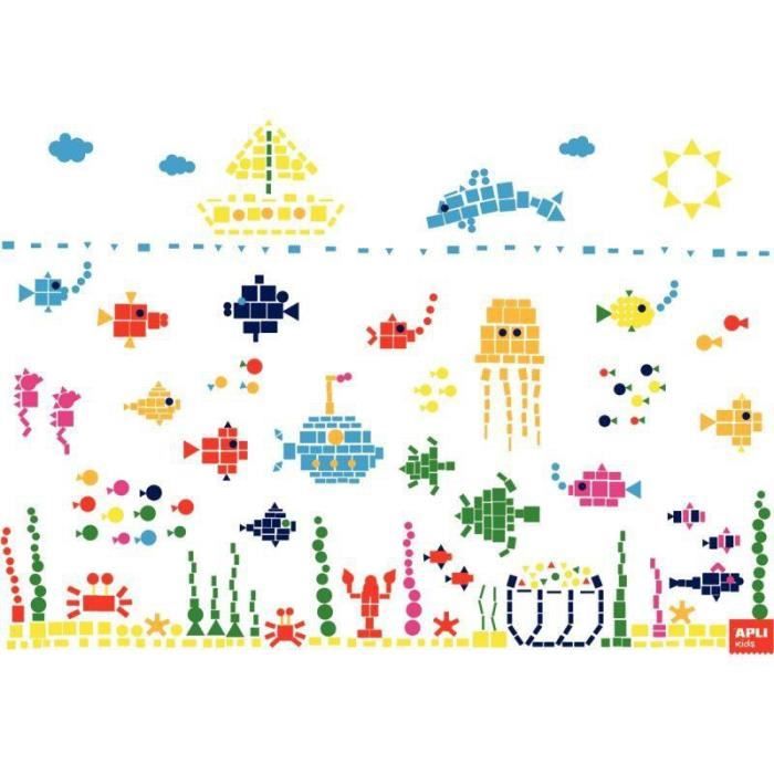 Kit de 4 affiches géantes format 70 x 100 cm thème la Mer + 48 planches ...