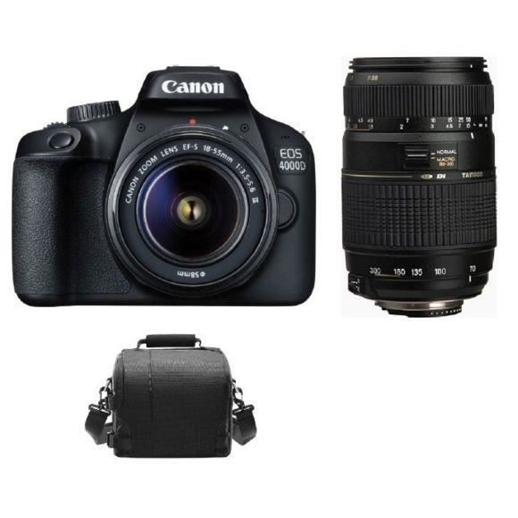 CANON EOS 4000D KIT EF-S 18-55MM F3.5-5.6 III + TAMRON AF 70-300mm F4-5 ...