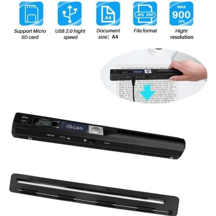 900DPI sans fil Handyscan Scanner d'image de document portable Petit ...