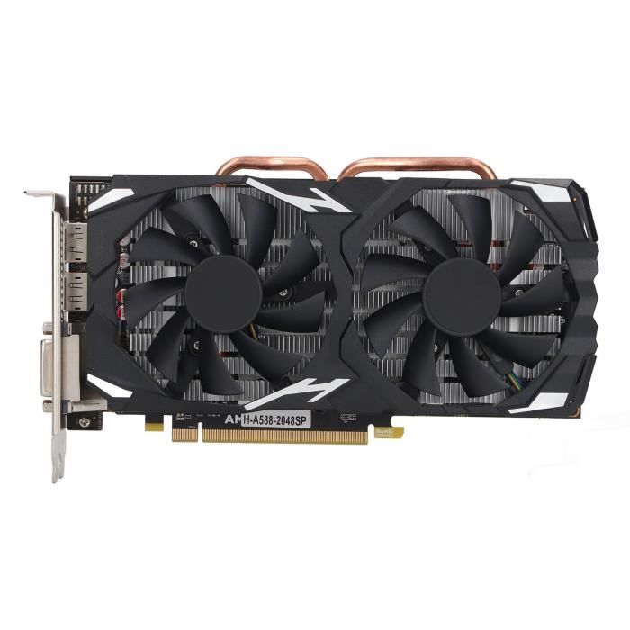 Fdit carte graphique d'ordinateur GDDR5 Carte graphique de jeu RX580 8 ...