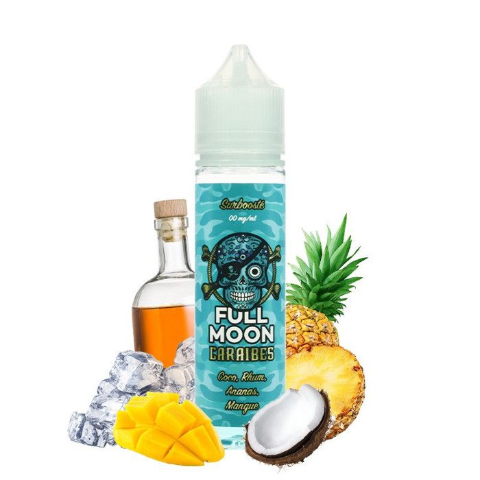 E-liquide noix de coco ananas mangue frais Caraibes 50ML - Full Moon ...