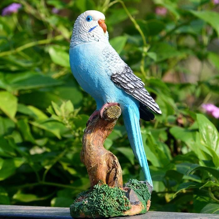 Artisanat en résine, modèle d'oiseau, durable bleu sûr pour le jardin ...