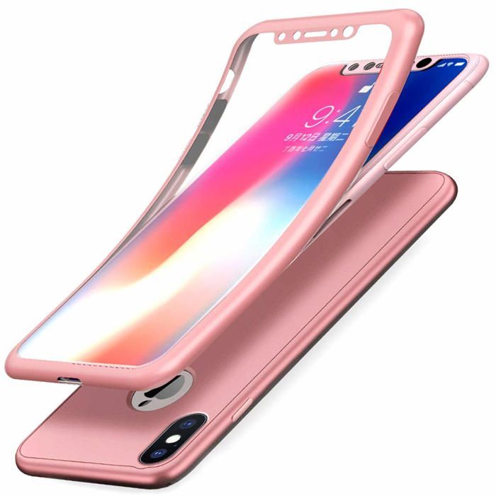 Coque Intégrale Silicone Pour iPhone X ( iPhone 10 ) Couleur Rose ...