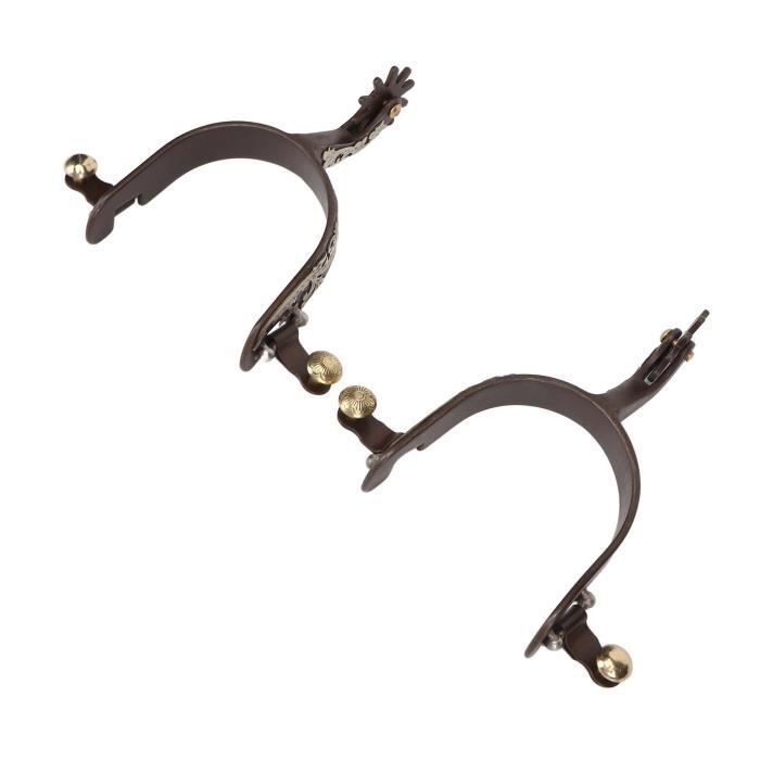 Perons Acier 2 pièces éperons Cowboy éperons Vintage Bronze acier à ...