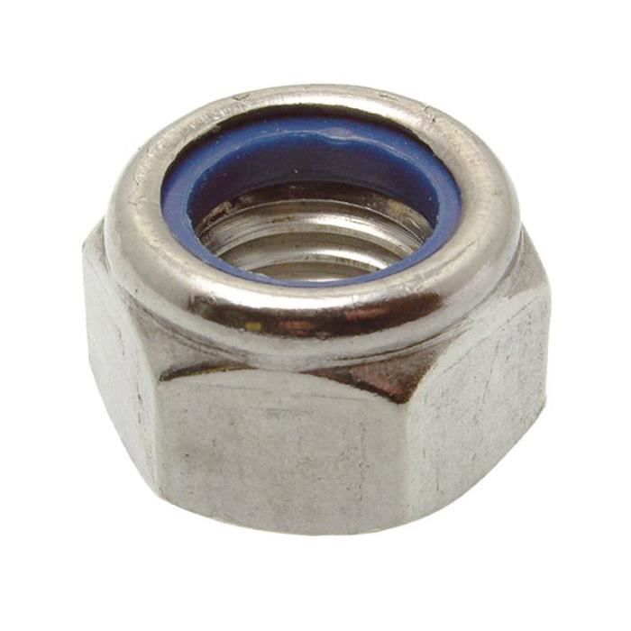 ECROU INDESSERABLE M5 x 50pcs | NYLSTOP Inox (Diam.Int.= 5mm | Diam.Ext= 8mm) Autobloquant Frein ...