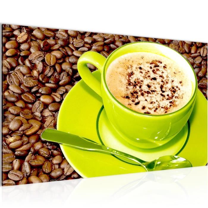 Runa art Tableau Décoration Murale Café 70x40 cm - 1 Panneau Deco Toile ...