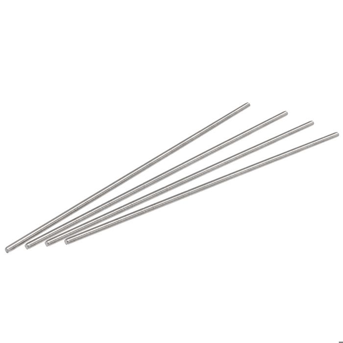 SOURCING MAP 4Pcs M4 x 200mm Tige Entièrement Filetée Acier Inox 304 ...