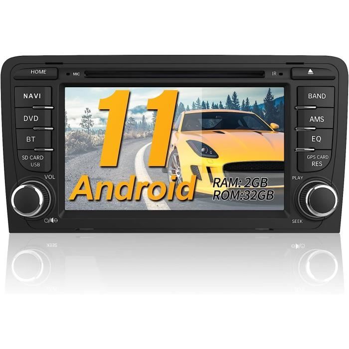 AWESAFE Autoradio pour Audi A3 8P S3 RS3 Sportback [2Go+32Go] Android 11,Lecteur CD-DVD 7 Pouces ...