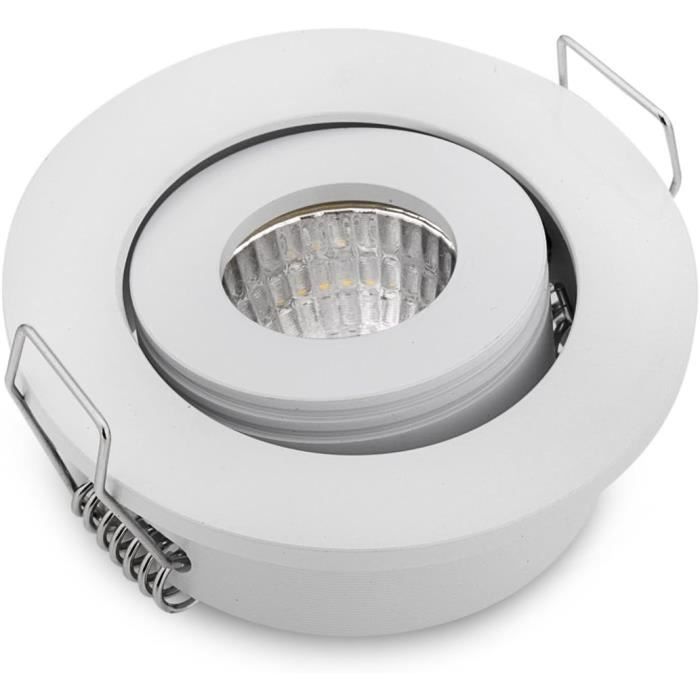 Lot De 10 Spots Encastrés Led Cob 3 W Iver 3000 K267 Cdiscount Maison