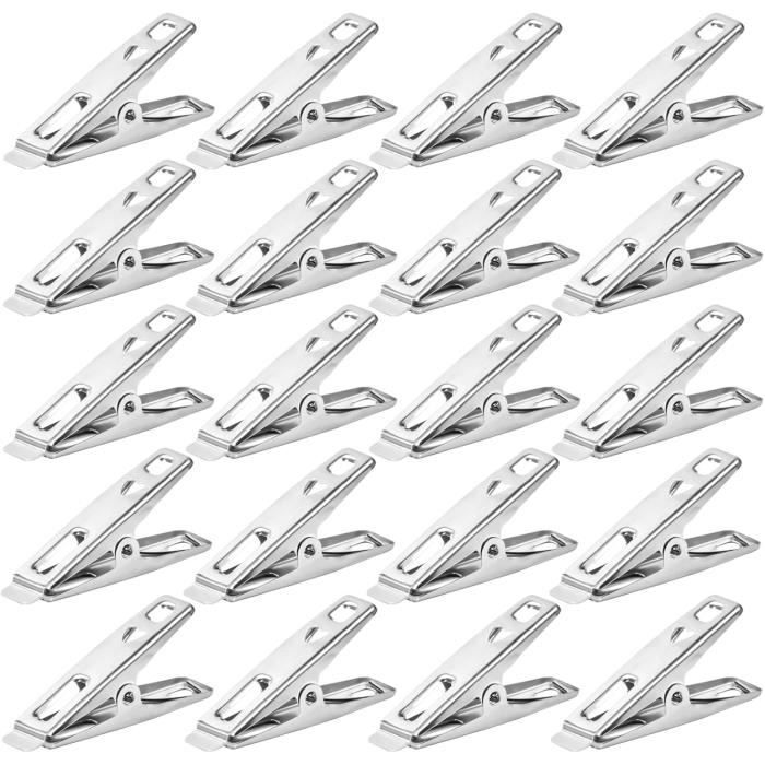 20 Pcs Pince a Linge en Acier Inoxydable, Epingle a Linge INOX Durables ...