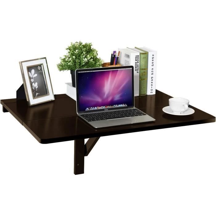Giantex Table Pliante Murale, Plateau Rabattable, Bureau Peu Encombrant ...