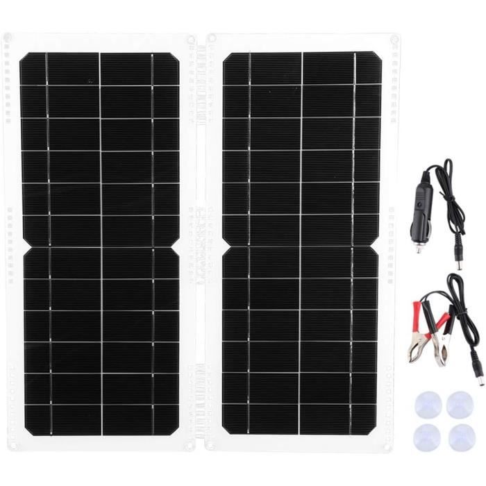20W 12V Panneau Solaire 25W Kit De Panneau Solaire Étanche Monocristallin Pour Le Camping De ...