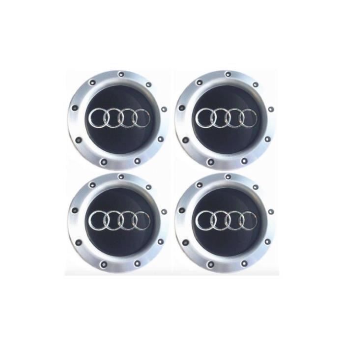 Lot de 4 centre de roue cache moyeu Noir Remplacement pour Audi TT ...