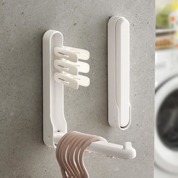 VBESTLIFE Cintre pliant mural Cintre Mural Pliable, Petit étendoir à ...