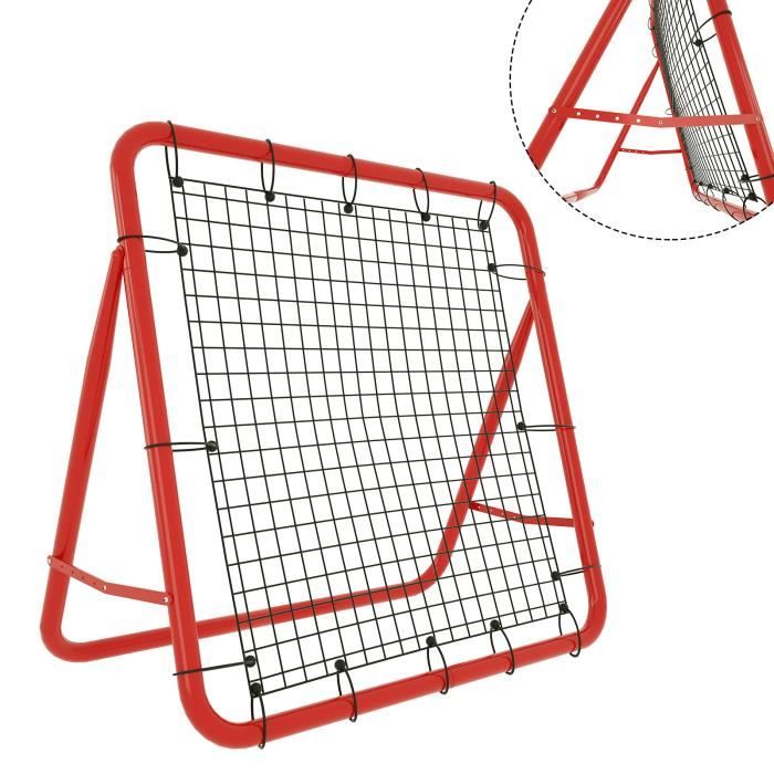 XMTECH Filet de Rebond de Football Pliable - 100 x 100 x 65cm - Avec 5 ...