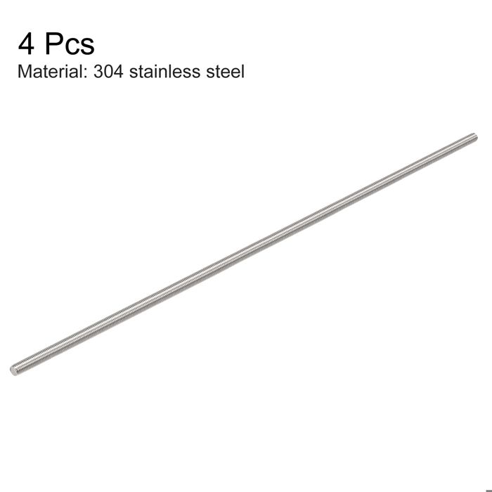 Tige filetée SOURCING MAP 4pcs M4 x 200mm Tige Filetée Entièrement Inox ...