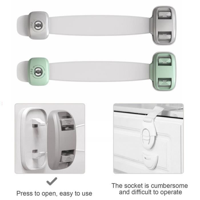 Serrure d'armoire anti-bébé sécurité enfant facile à installer serrures ...