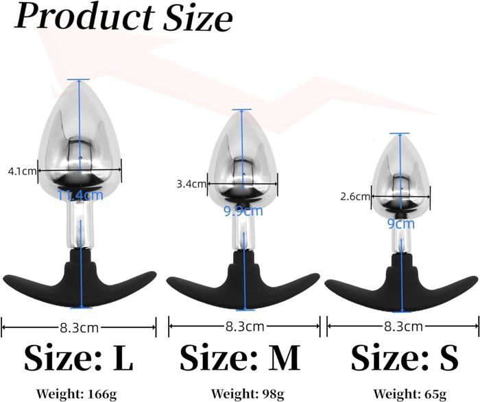 Plugs Anals en Acier Inoxydable Masturbation Masseur Plug Anale Stimulation Sex toys Butt Plug ...