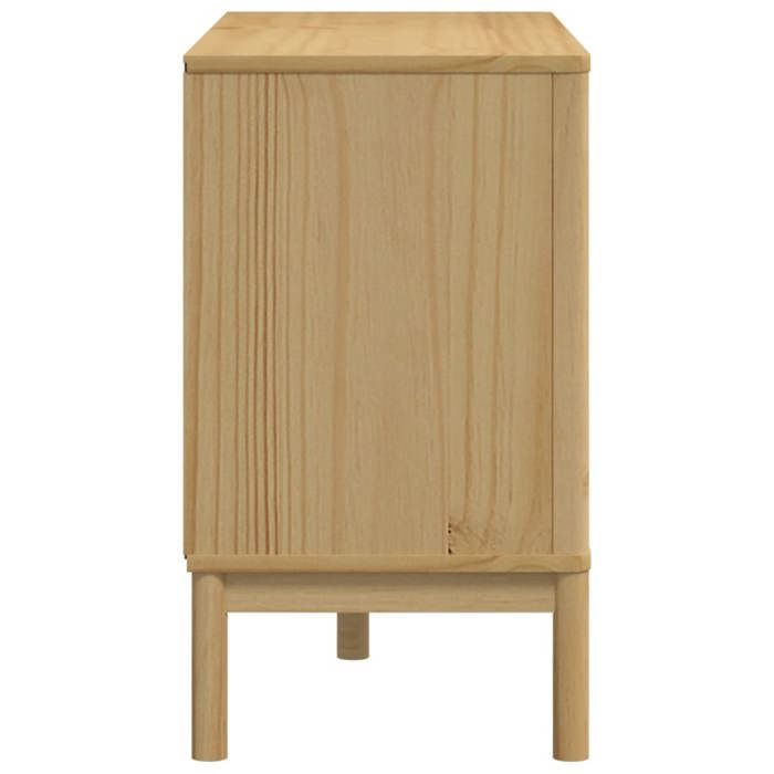 (10386)Moderne Commode FLORO cire marron bois de pin massif ,poid:29.4 ...