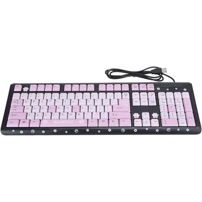 Clavier Rose Clavier Rose, Clavier Usb Filaire Ultra Mince Usb Filaire ...