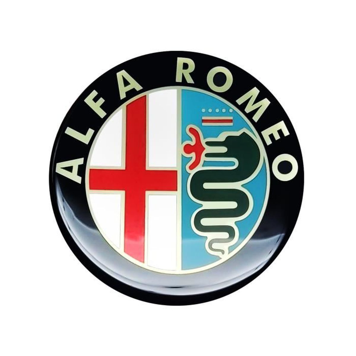 Autocollant 3D Alfa Romeo Logo Années 80, Diamètre 56 mm - Cdiscount Auto