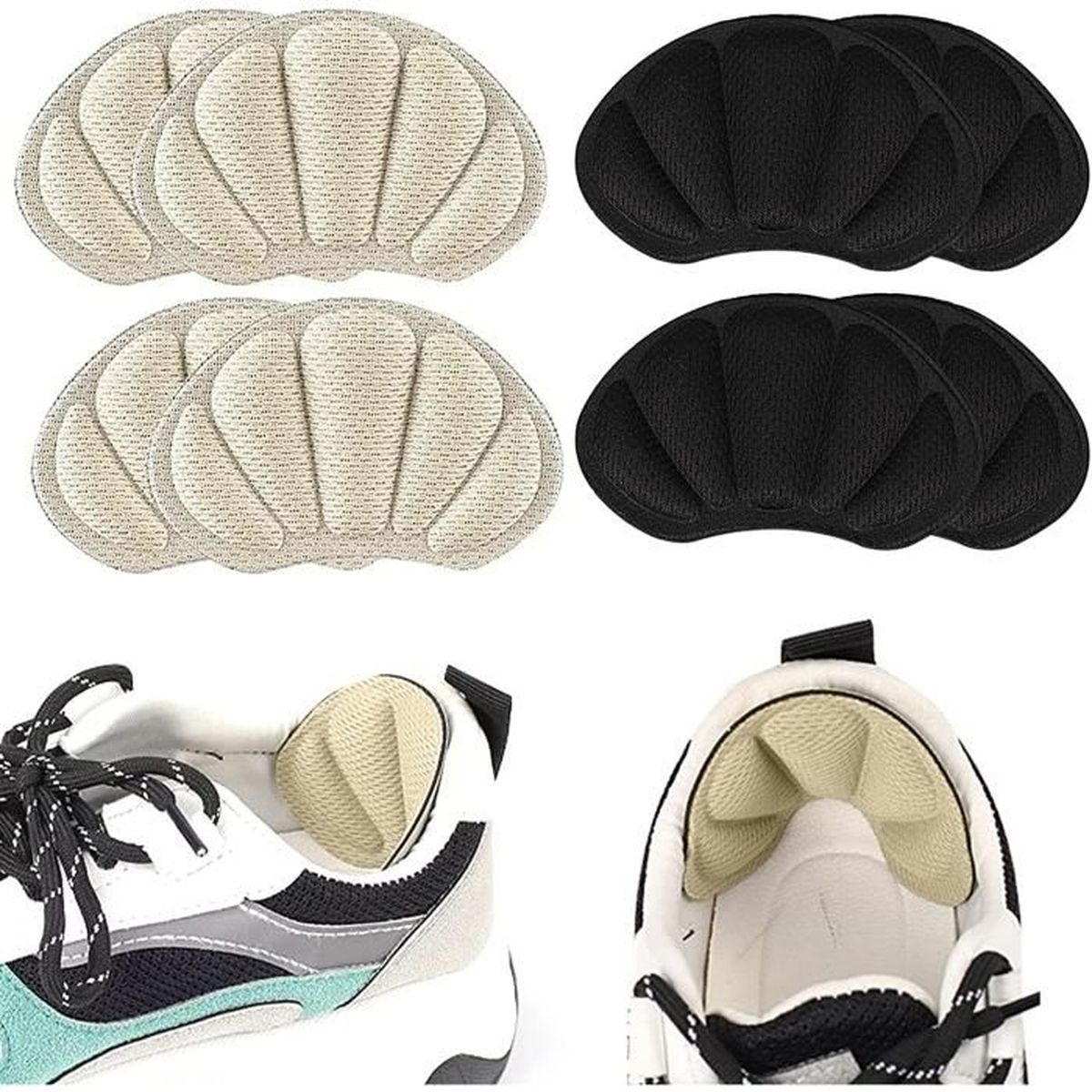 4 Pairs Coussinets de Talon, Éponge Auto-Adhésif Protege Talon ...