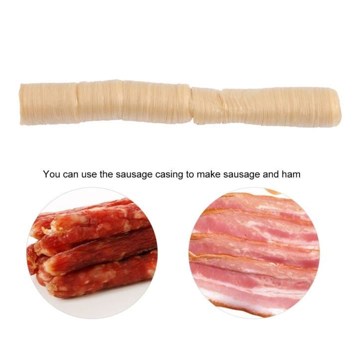 Boyau comestible séché cantones type E pour un délicieux jambon à la ...
