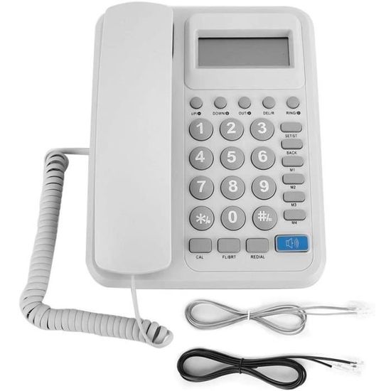 Téléphone Filaire, KX-T2023 Téléphone Fixe Filaire Téléphone à Domicile Hôtel Téléphone Fixe ...