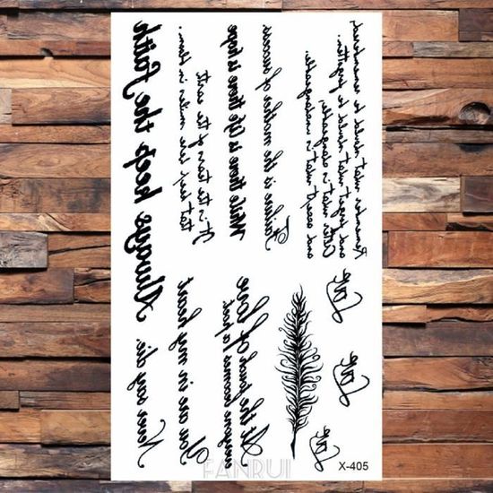 Tatouage par transfert d'eau - AX405 - Tatouage temporaire - Design ...