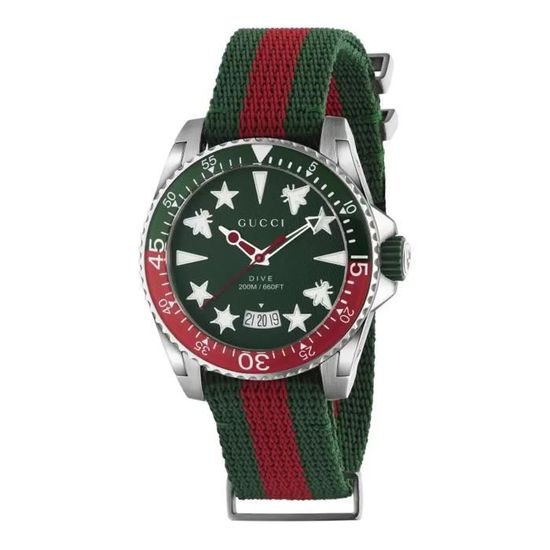 Montre - Gucci - YA136339 - Acier Inoxydable - Cadran Vert - Quartz de ...