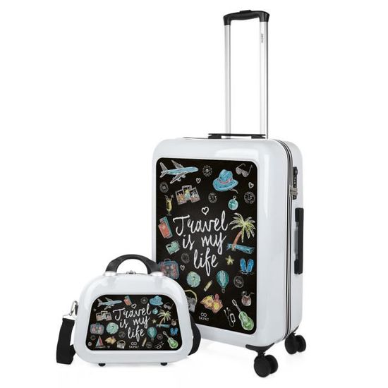 Set Valise Rigide, Lot De Valises Soute Avion 4 Roulettes 133665B ...