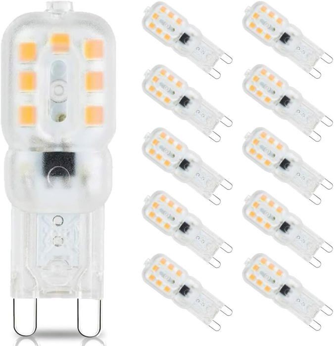 Ampoule Led G9 Blanc Chaud 3000K, G9 3W Mini Led Ampoules, Équivalent à 33W Halogène Ampoules ...