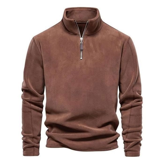 Polaire Pull Homme Polaire Hiver Sweat Homme Polaire Zip Col Montant ...