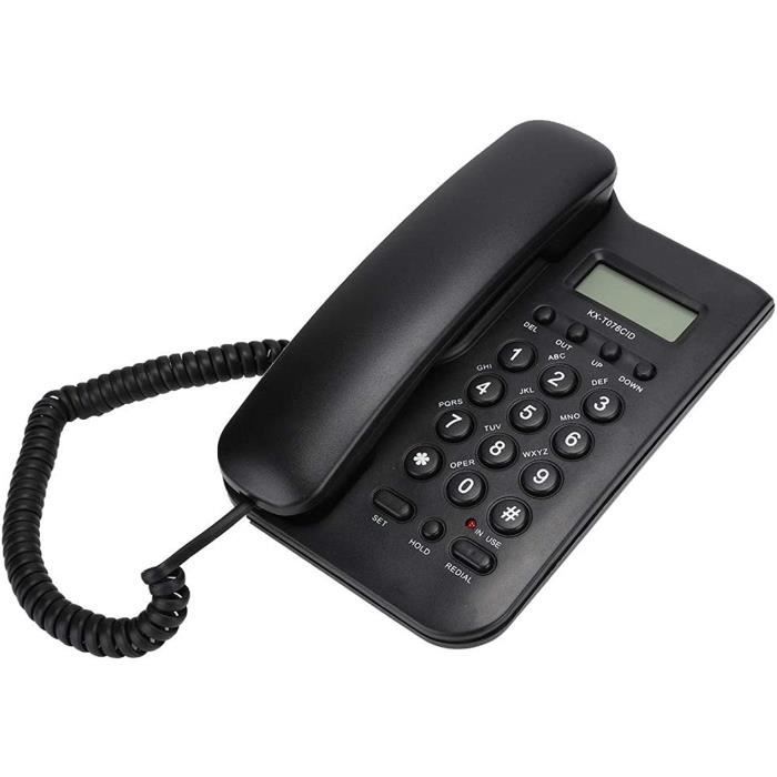 Téléphone Domestique, Kx-T076 Téléphone Fixe Britannique 30 Groupes 12 ...