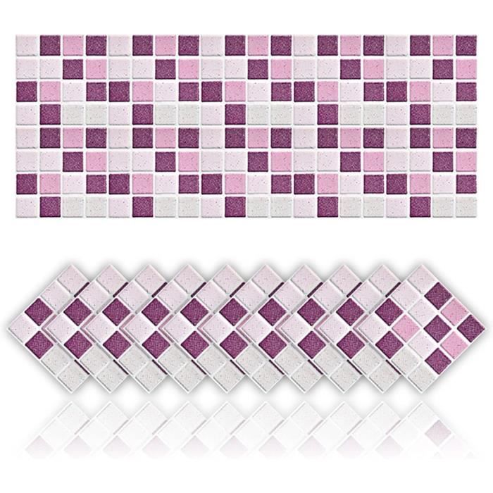 20 Pièces Carrelage Autocollants Étanche À L'Huile Pvc Auto-Adhésif ...