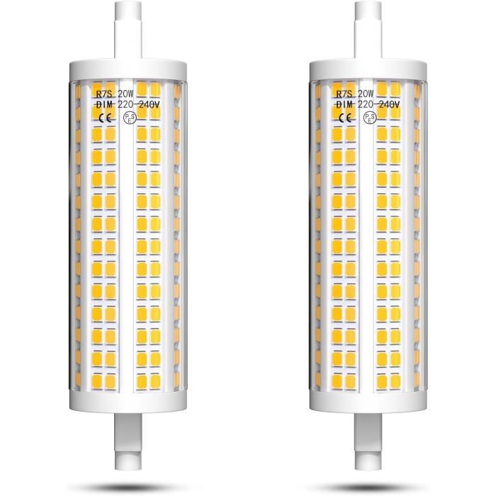 R7S Led 118Mm Dimmable 20W Ampoule Tube 118 Led Remplacement Halogene ...