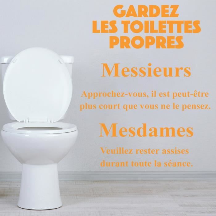 Stickers Toilettes WC - Lettrage Humour - Citation Gardez les toilettes ...