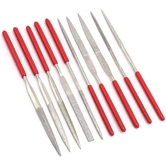 Limes Diamantées,10 Pcs Limes en Métal Mini Limes Fine Mini Lime Plate Lime Aiguille ...