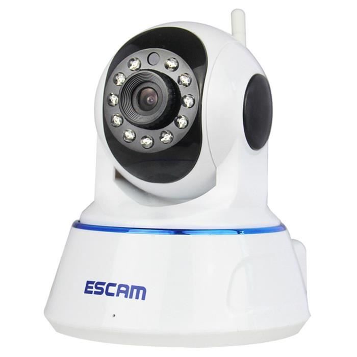 ESCAM QF002 Caméra IP WIFI 720P P2P vision nocturne Android IOS pour ...