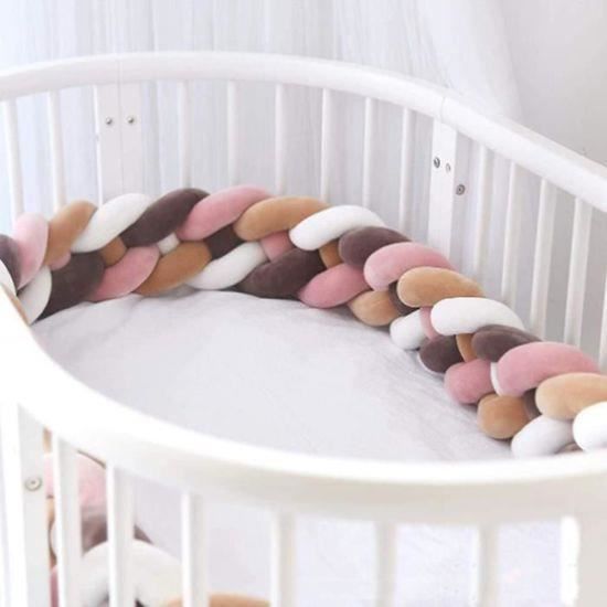 Tour de Lit 4M Bébé Coussin Serpent Velours Berceau Pare-chocs Tressé ...