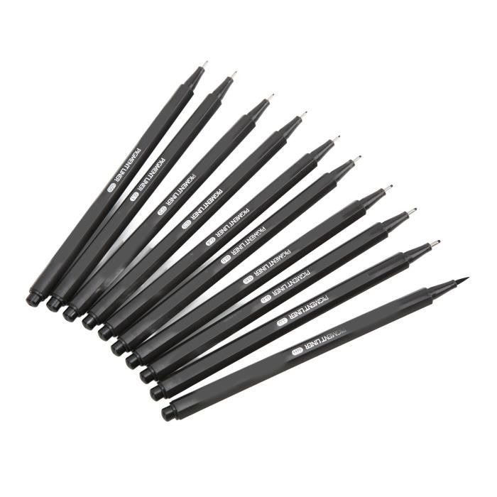 Cuque Stylos Micro Line 10 pièces Micro ligne stylos en plastique à ...