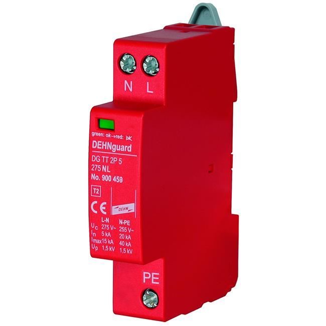 Parafoudre monobloc monophasé 5 kA Dehnguard - DEHN - Type 2 - Fiabilité élevée - Capacité d ...
