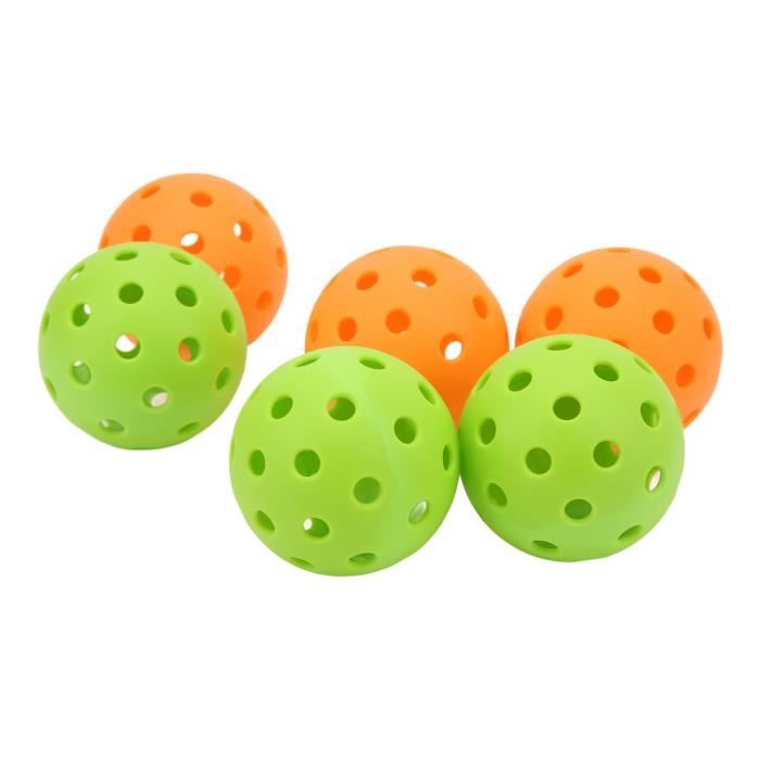 6pcs Outdoor Pickleball Balls Sports Training Pickleballs 40 Holes ...