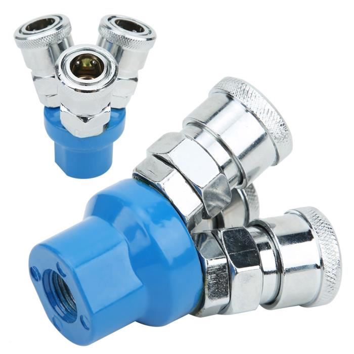 Duokon Coupleur rapide 3 voies 2 pièces 3 voies coupleur rapide rond ...