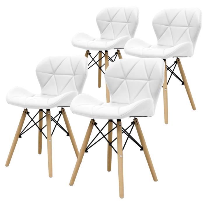 ECD Germany Lot de 4 Chaises Salle à Manger Cuisine - Style Eiffel ...