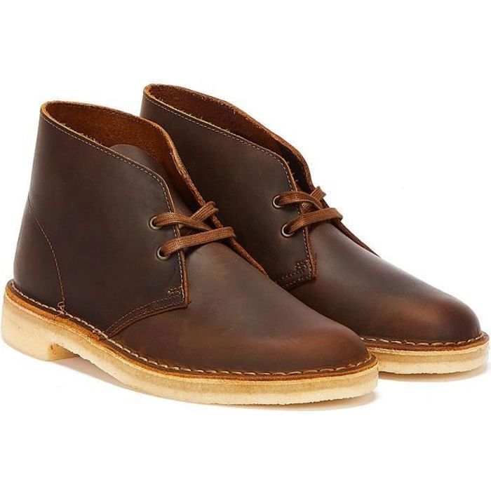 Clarks Desert Leather Bottes Marron Pour Hommes Marron - Cdiscount ...