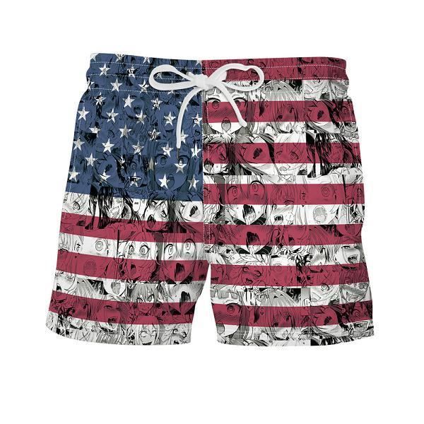 Shorts d'été,Drapeau américain 3D Boardshort Sexy hommes Shorts de ...