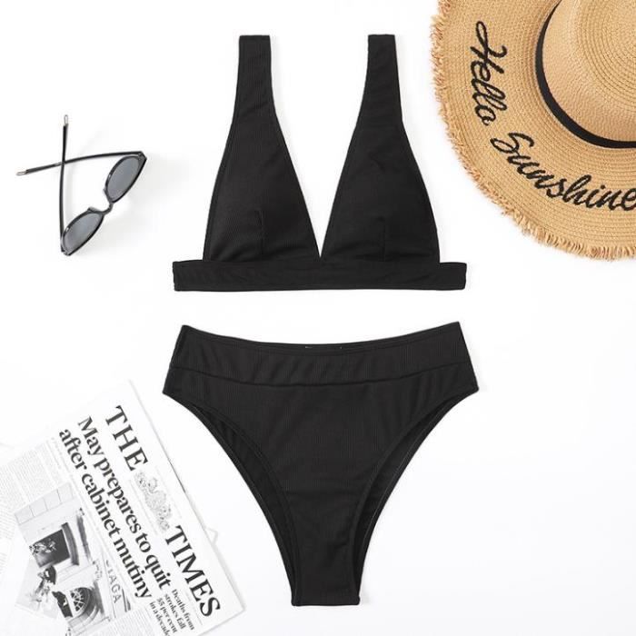 MAILLOT DE BAIN Femme - Taille haute Bikini sexy Moulante Stylise ...
