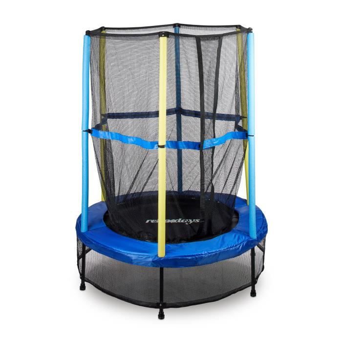 Relaxdays Trampoline pour enfant avec filet de sécurité sport loisirs ...
